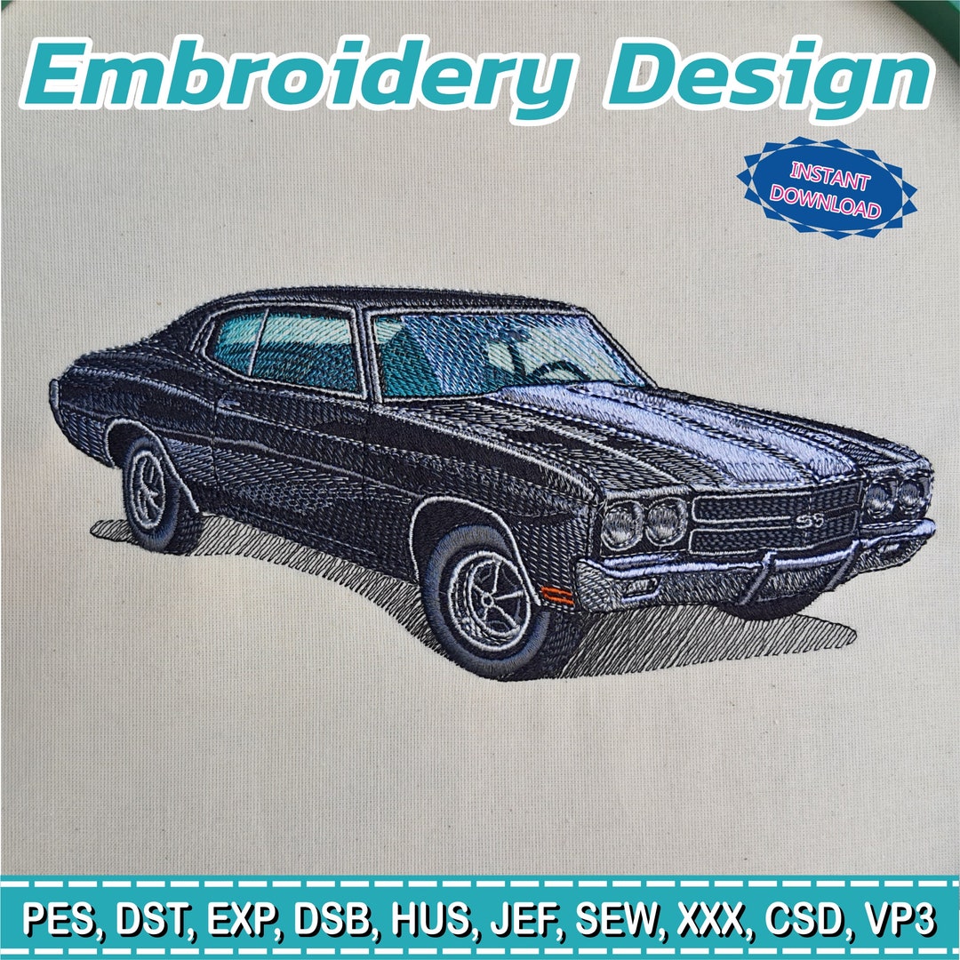 Embroidery Design / Chevelle Ss / 4 Different Sizes / INSTANT Download ...