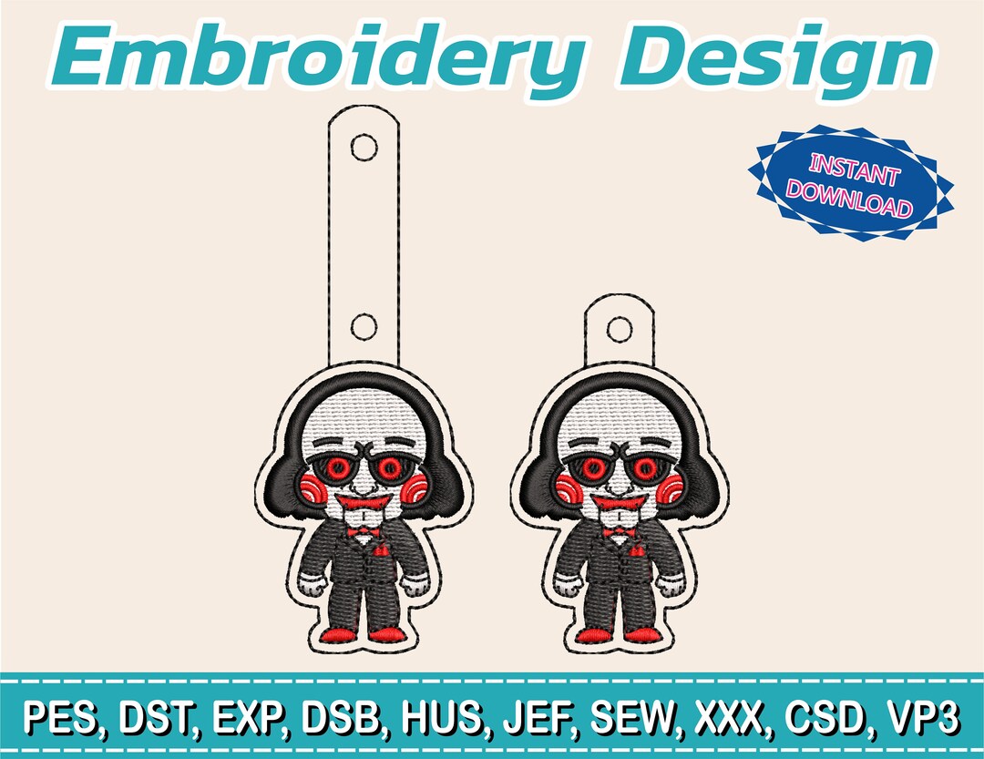 Embroidery Designs / Jigsaw Keychain / Horror Keychain / 2 - Etsy