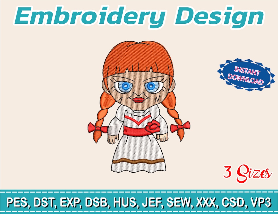 Embroidery Designs / Annabelle / Anabel Doll / 3 Sizes / Can - Etsy