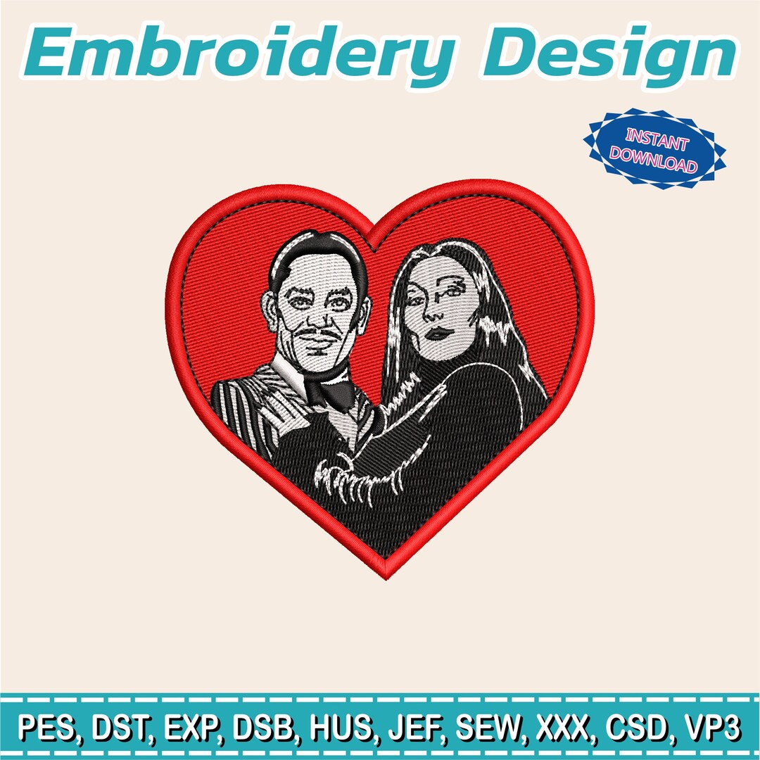 Embroidery Designs / Addams Family / Crazy Adams / Adams in Love / 4 ...