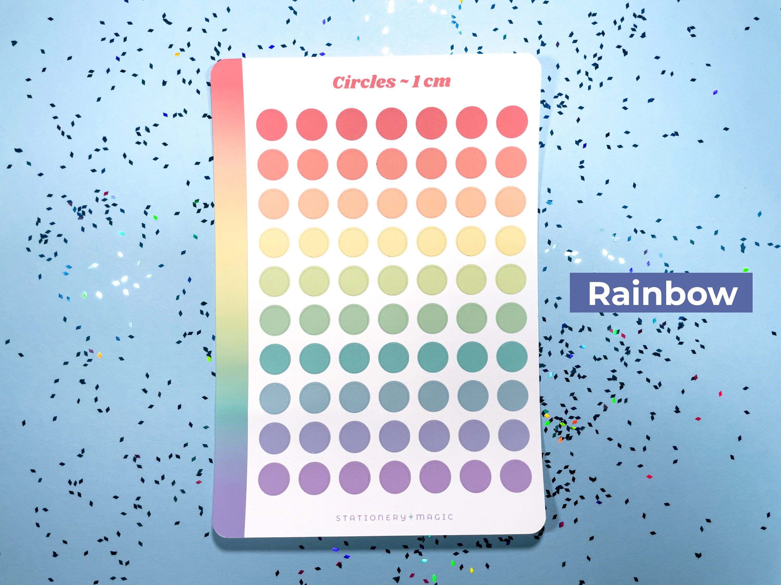 Small Circle Stickers 1 cm Sticker Sheet Matte and | Etsy