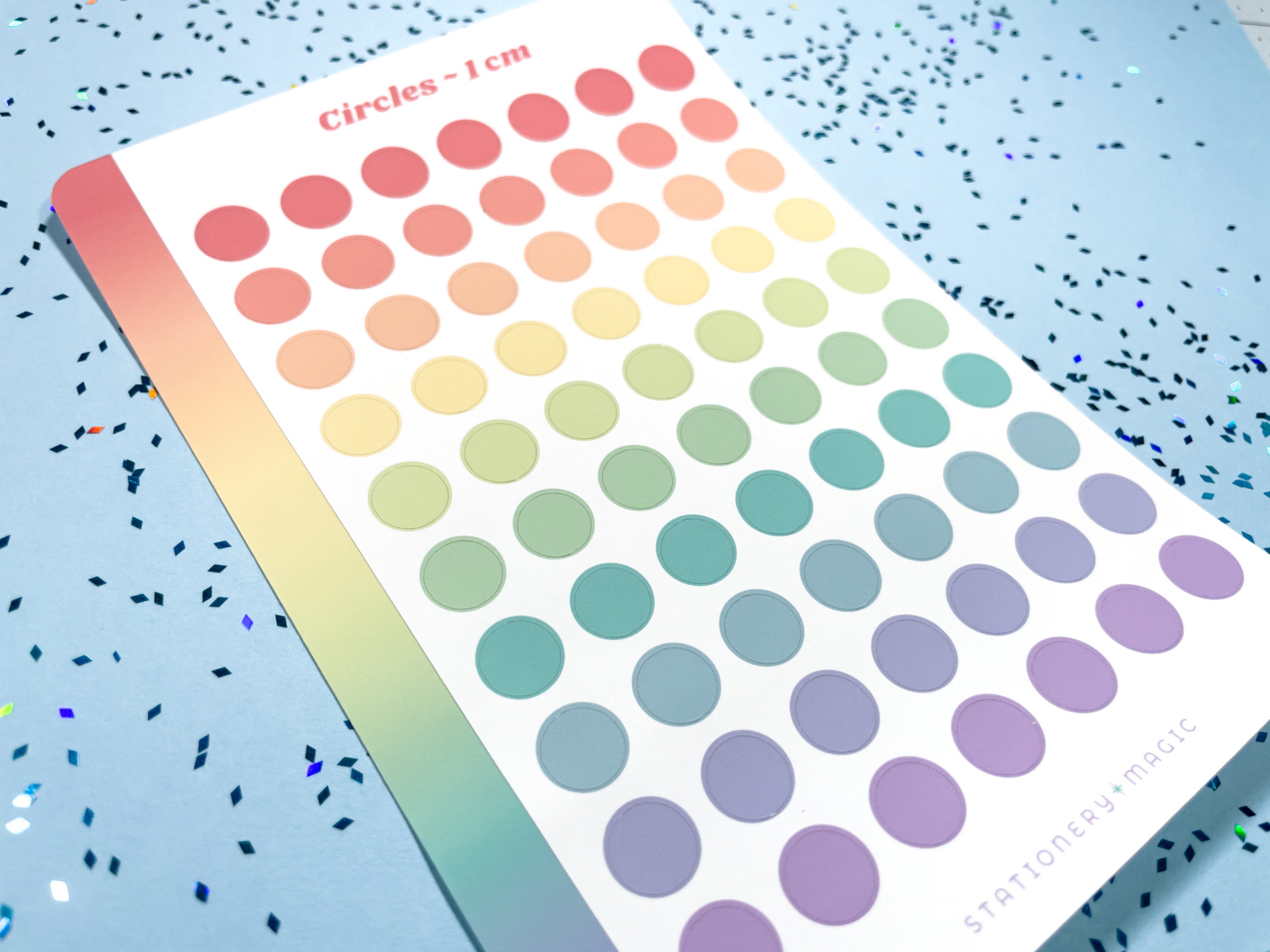 Small Circle Stickers 1 cm Sticker Sheet Matte and | Etsy