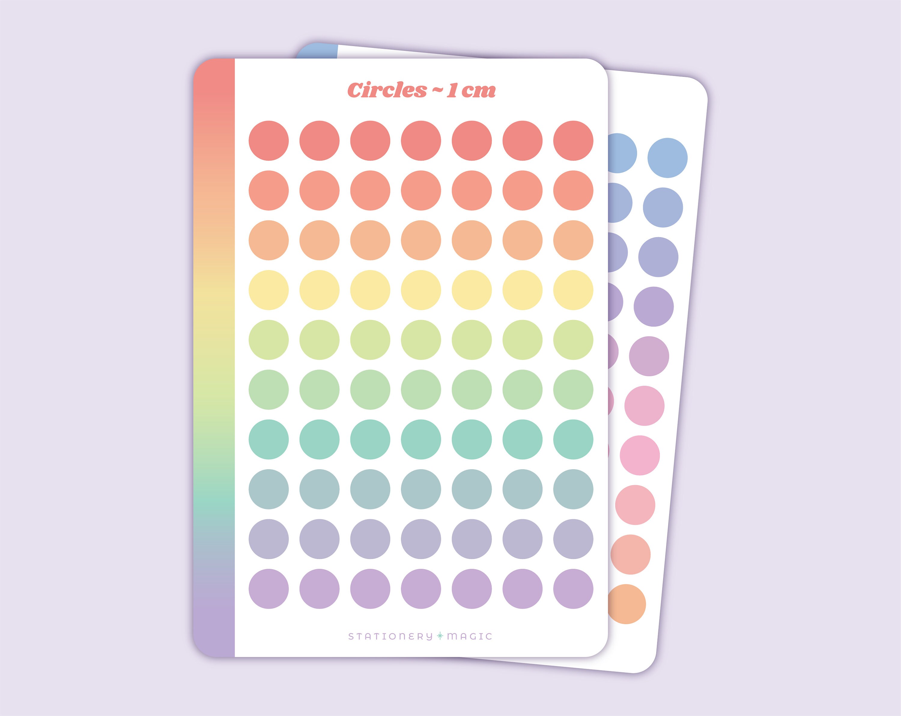 Small Circle Stickers 1 cm Sticker Sheet Matte and | Etsy