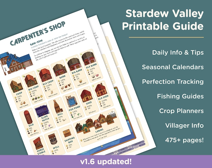Stardew Valley Checklist Community Center Bundles and Rooms, Digital ...