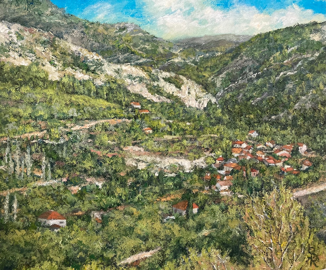 View Over Peri-pedi Village an ORIGINAL Landscape Art Oil - Etsy