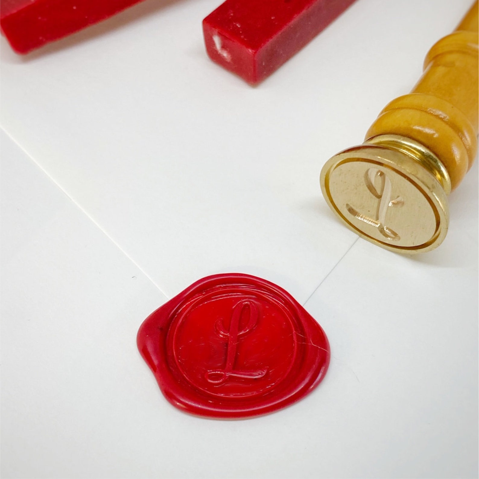 Sello de cera personalizado Inicial Sello de cera - Etsy España