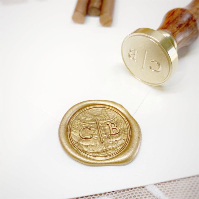 Sceau de cire personnalisée - Mariage / initiales / Cachet de cire ...