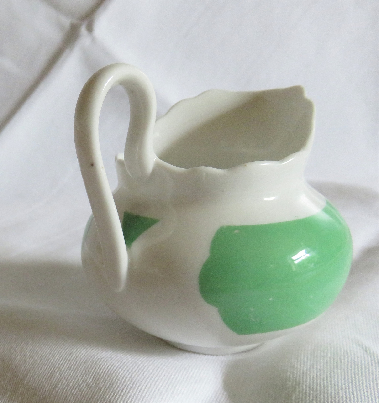 Small White and Green Cream or Milk Jug Tuscan China 1920s / 1930s - Etsy