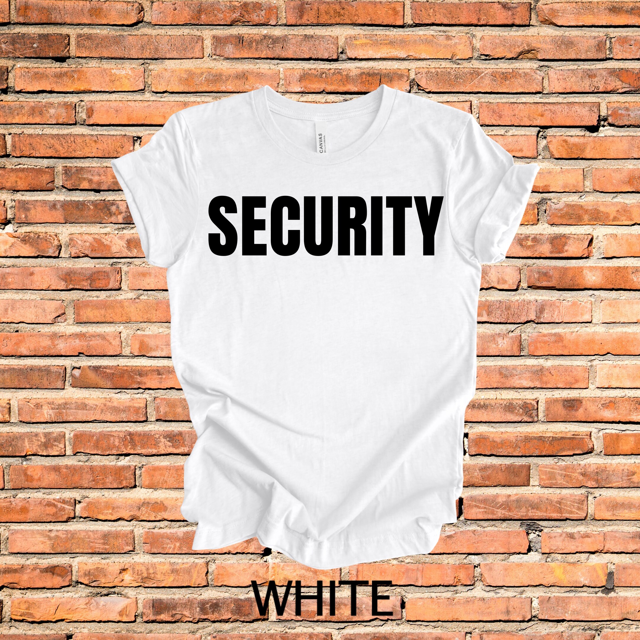 Security Shirts, Security Guard T-shirts, Security, Black Security T ...