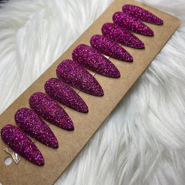 Magenta Nails - Etsy