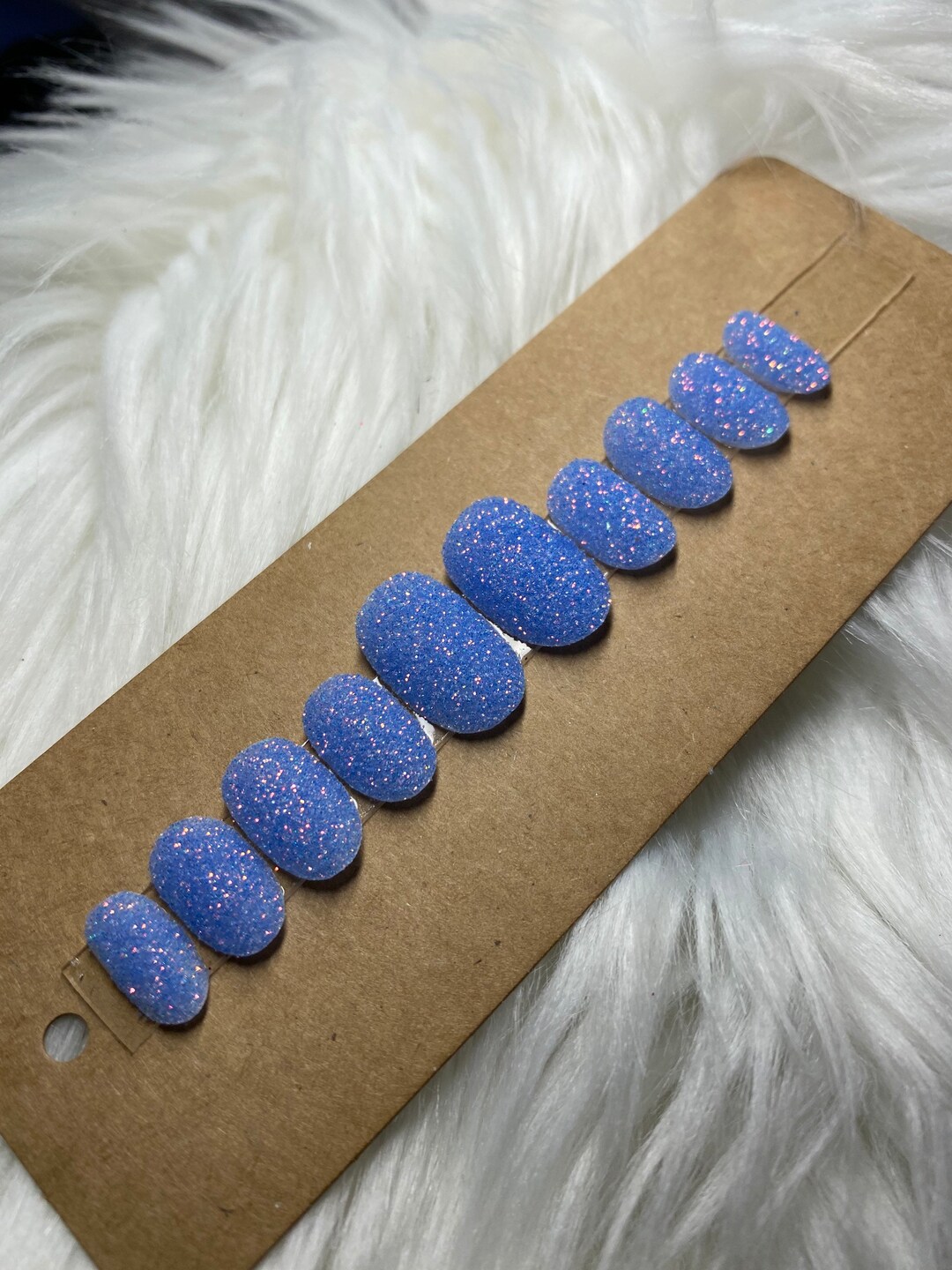 Periwinkle Press on Nails - Etsy