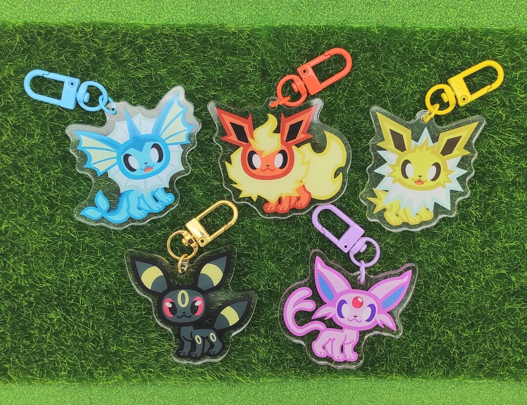Eeveelutions Acrylic Charm Keychains - Etsy