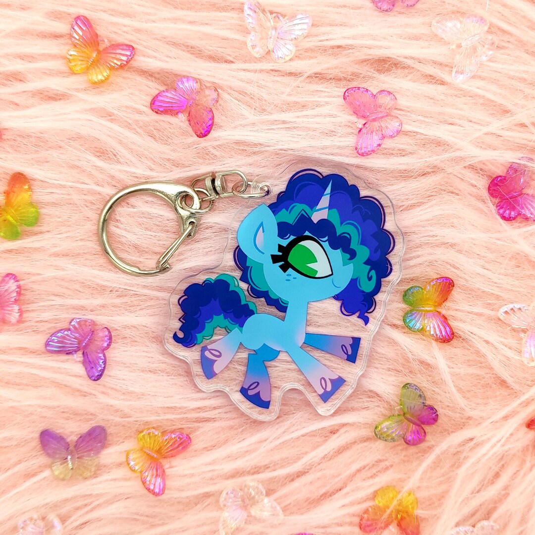 Misty Acrylic Charm Keychain - Etsy