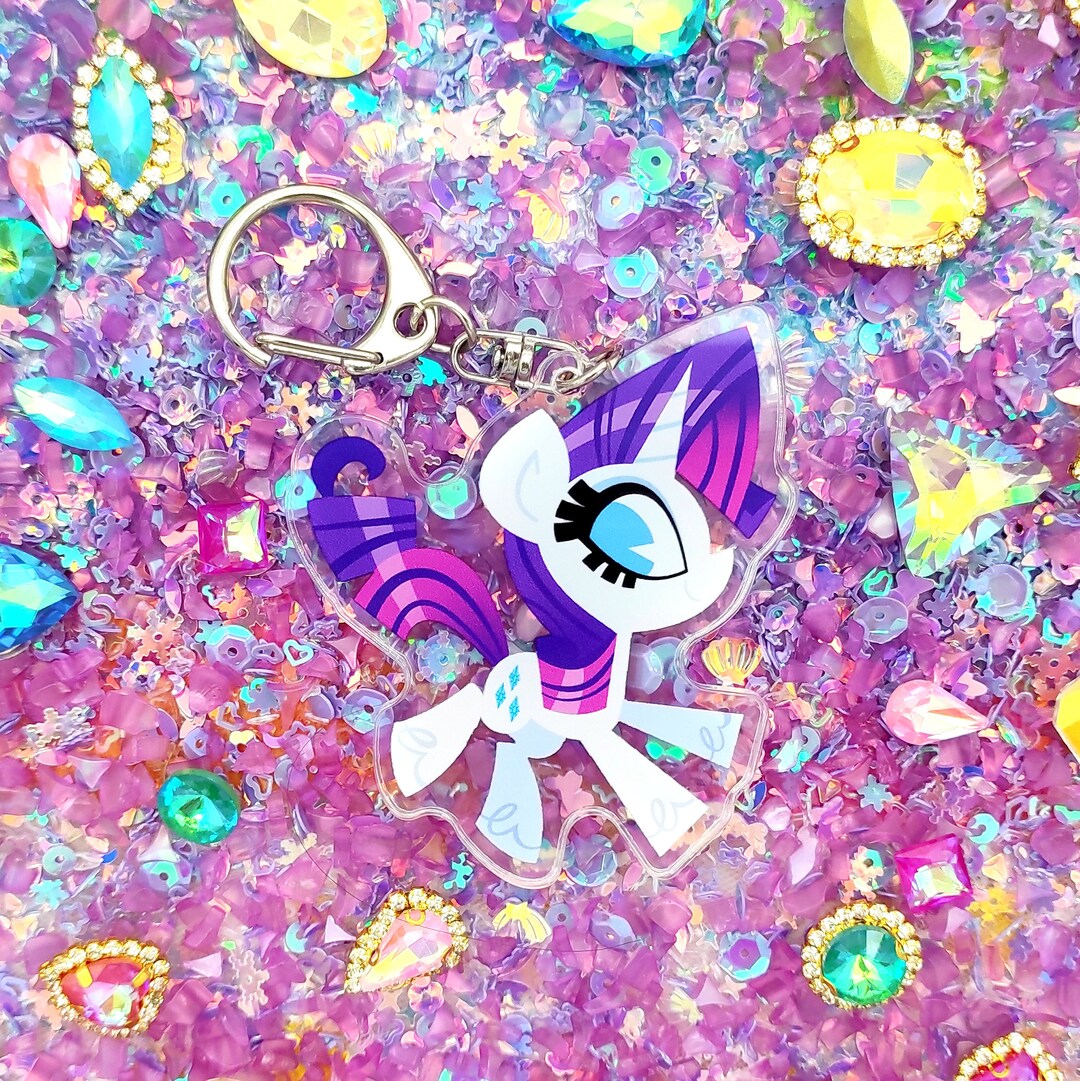 Rarity Acrylic Charm Keychain - Etsy