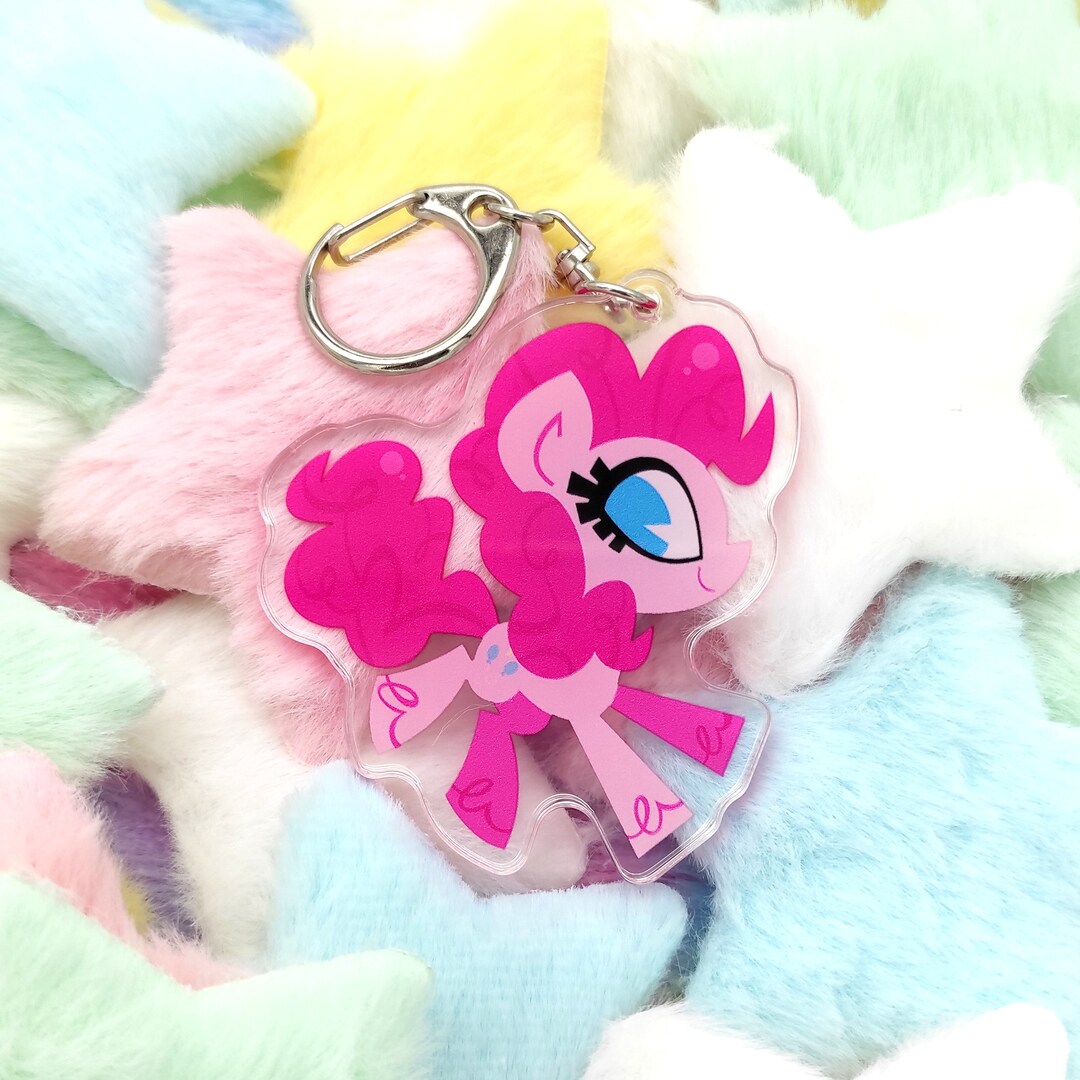 Pinkie Pie Acrylic Charm Keychain - Etsy