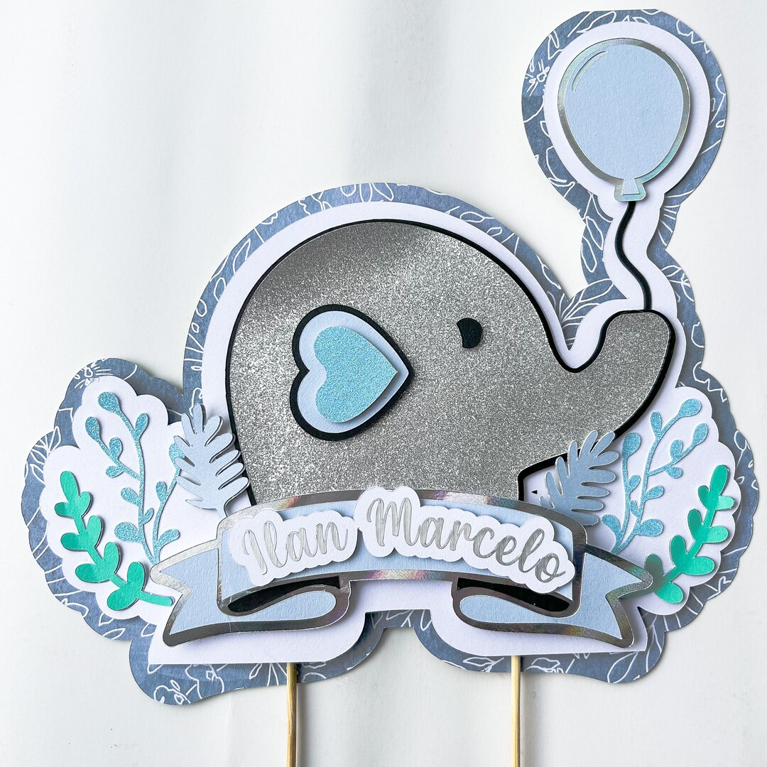 Baby Elephant Cake Topper - Etsy