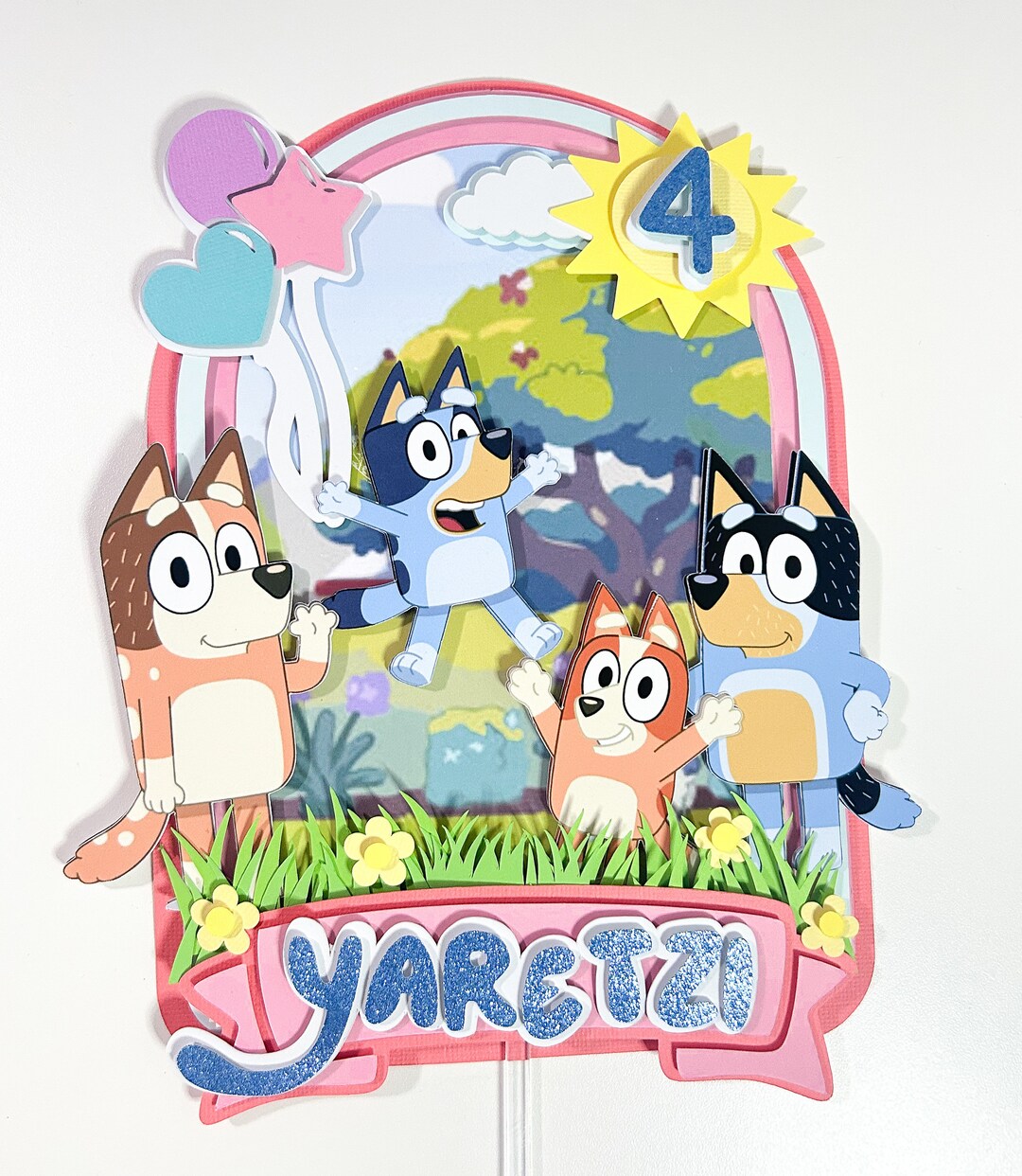 BLUEY Cake Topper Inspired, BLUEY BINGO Cake Topper, Bluey and Bingo ...