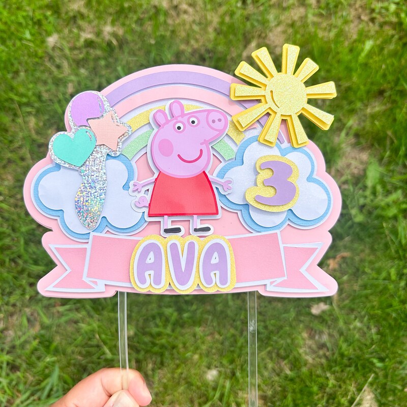 Peppa Pig Cake Topper - Etsy