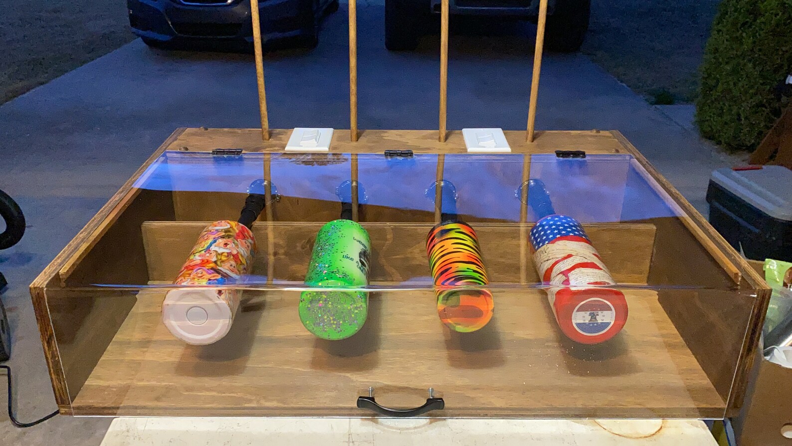 4 Cup Turner With LED Lights/ Cuptisserie / Tumbler Turner - Etsy