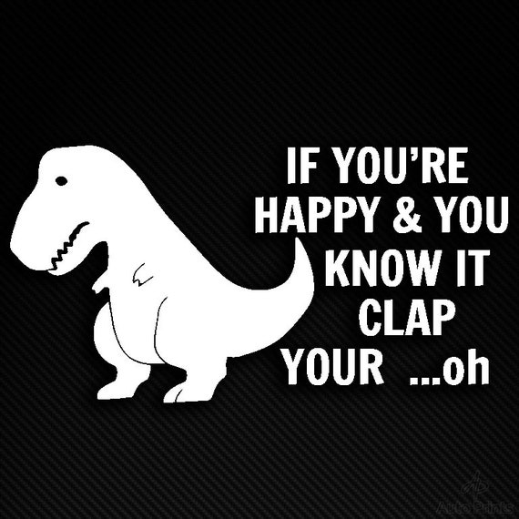 Happy T Rex Sticker JDM Car Slap Sticker Drift Rally Dub | Etsy