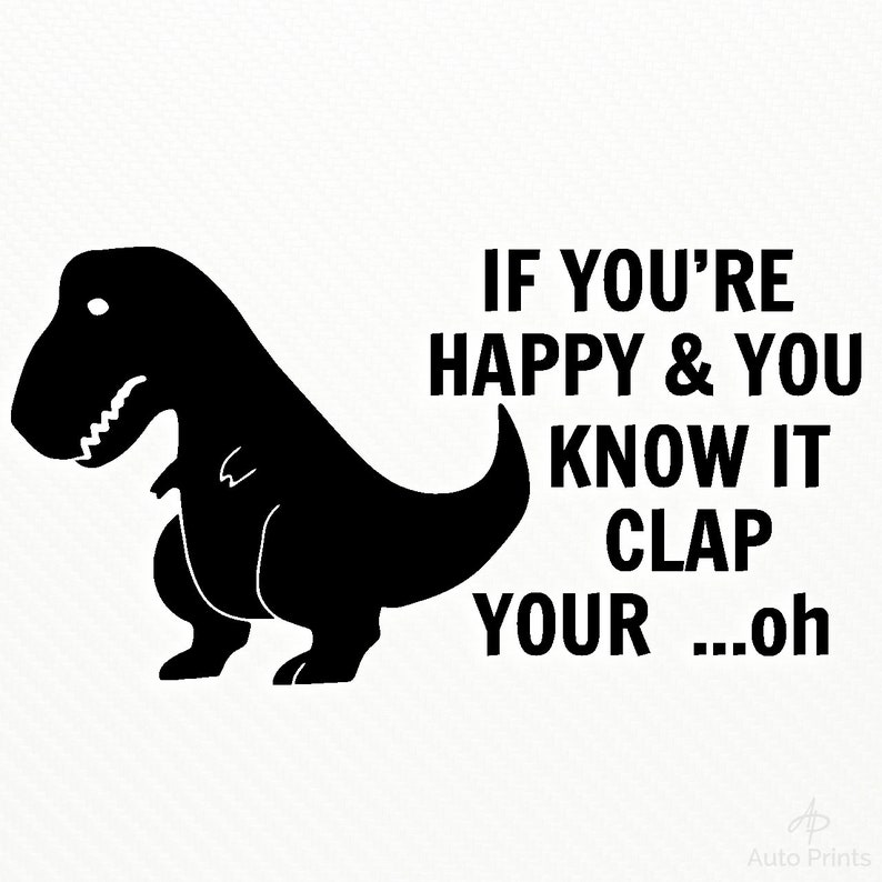Happy T Rex Sticker JDM Car Slap Sticker Drift Rally Dub | Etsy