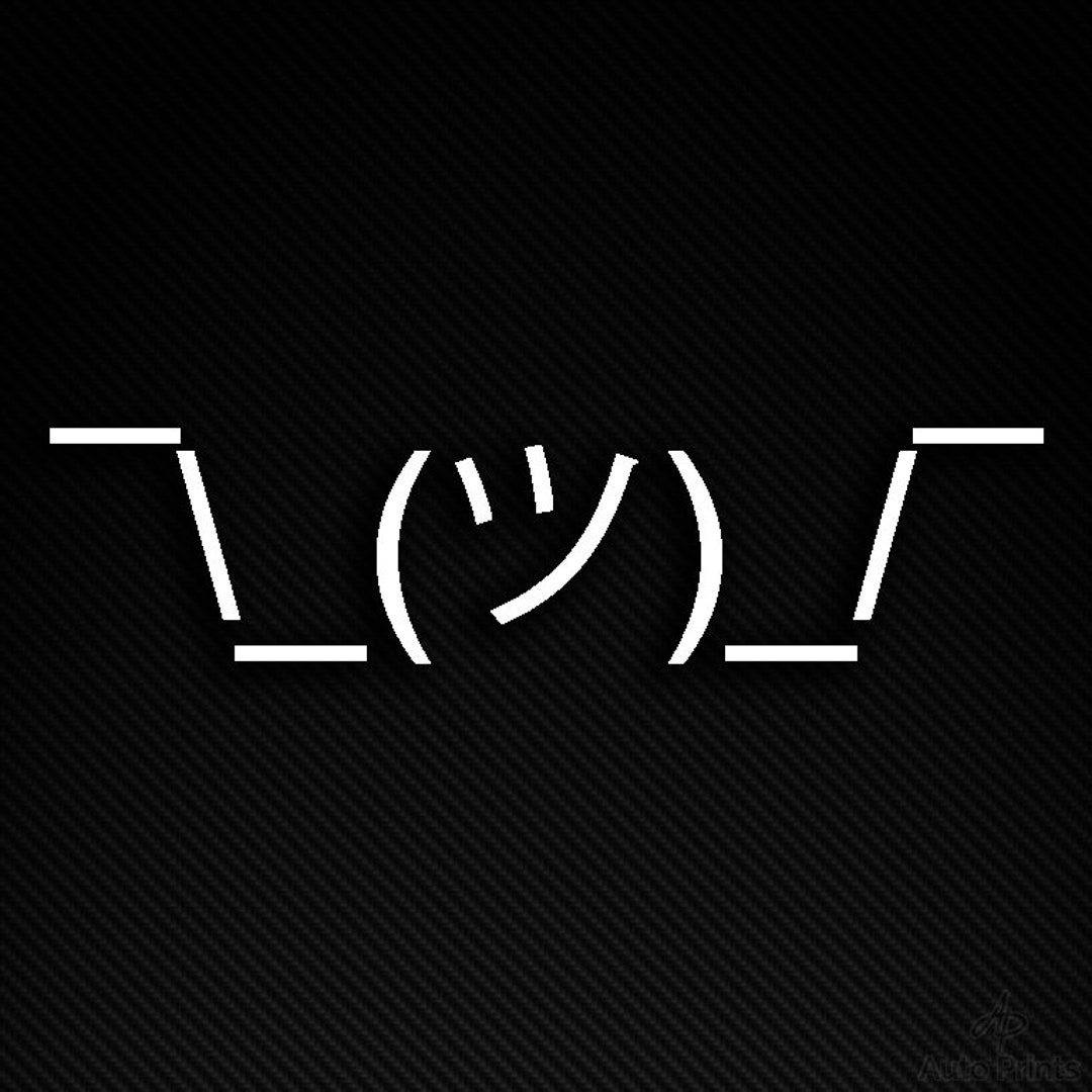 Shrug Emoji Sticker Gesture Unicode Text Type Emoticon - Etsy