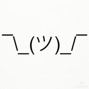 Shrug Emoji Sticker Gesture Unicode Text Type Emoticon - Etsy