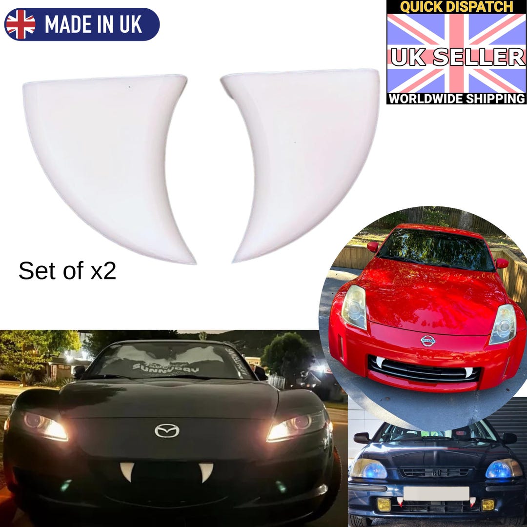 Car Fangs Vampire Teeth Universal Bumper Fangs Spooky Halloween ...