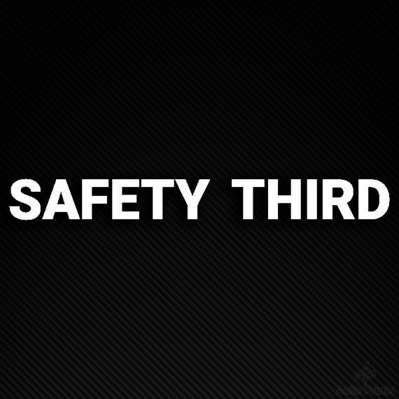 Safety Third Sticker JDM Car Slap Funny Sticker Drift | Etsy