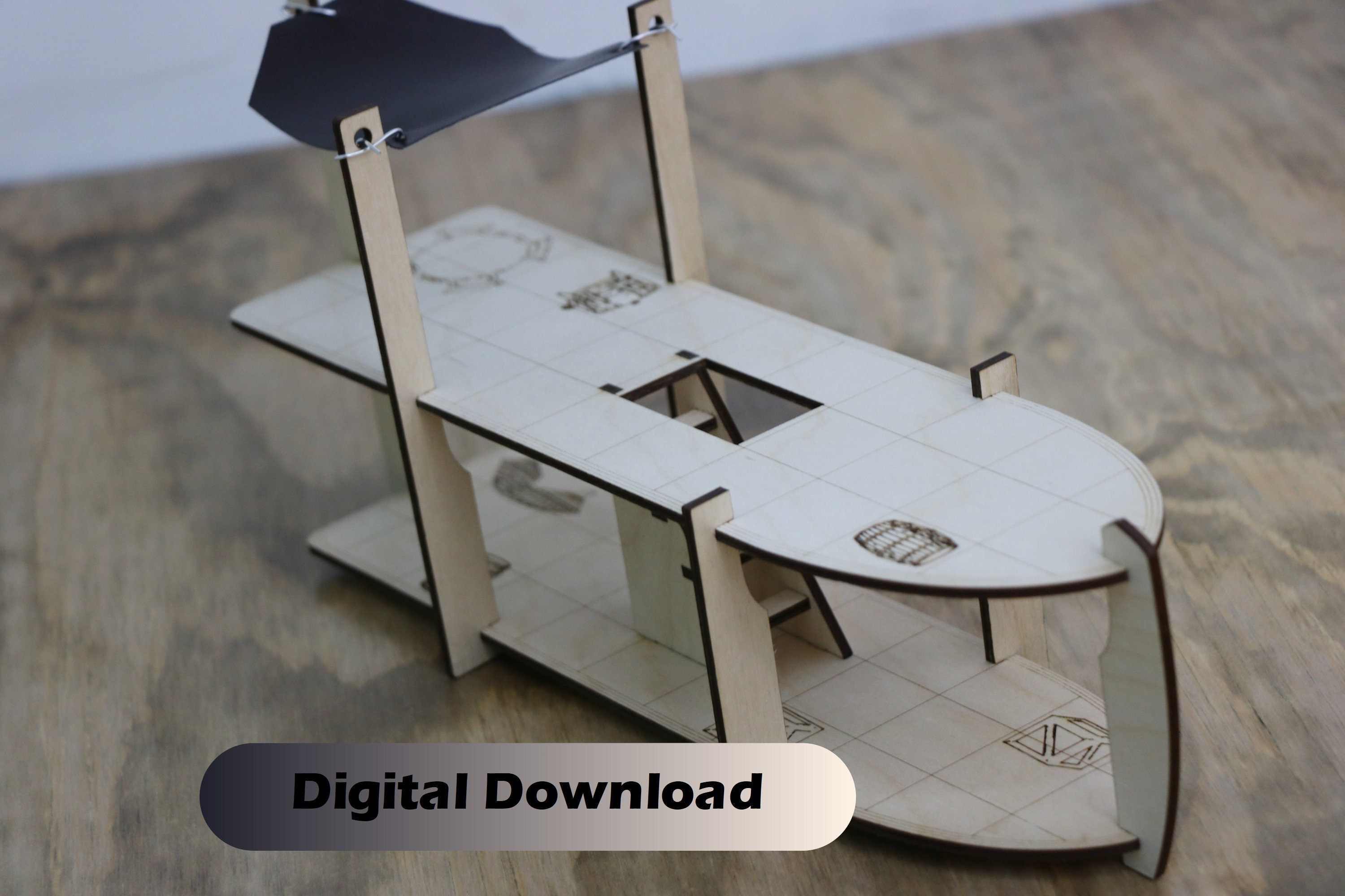 D & D Sized Small Ship2 SVG File | Laser Cutting File | RPG Ship Svg ...