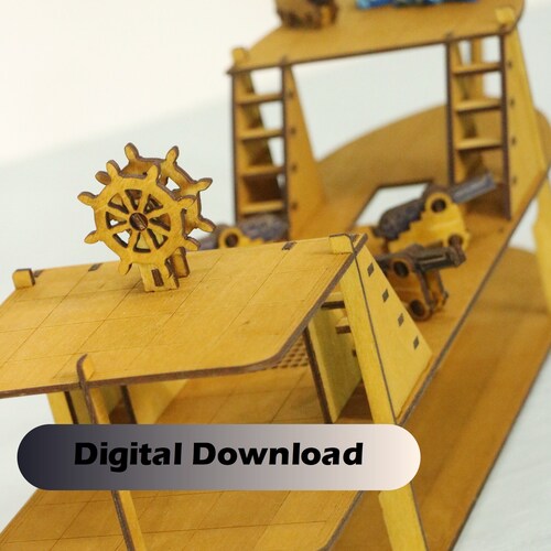 D & D Sized Ship SVG File Laser Cutting File RPG Ship Svg - Etsy