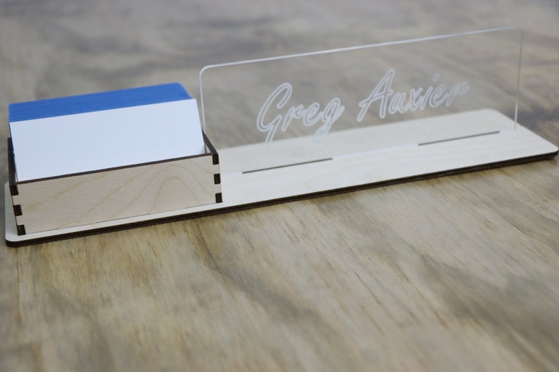 Desk Name SVG File | Laser Cutting File | Business Card Holder Svg ...