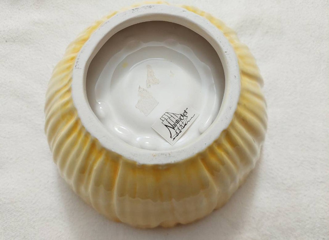 Beautiful Porcelain Flower Bowl and Plate by Nantucket yellow - Etsy