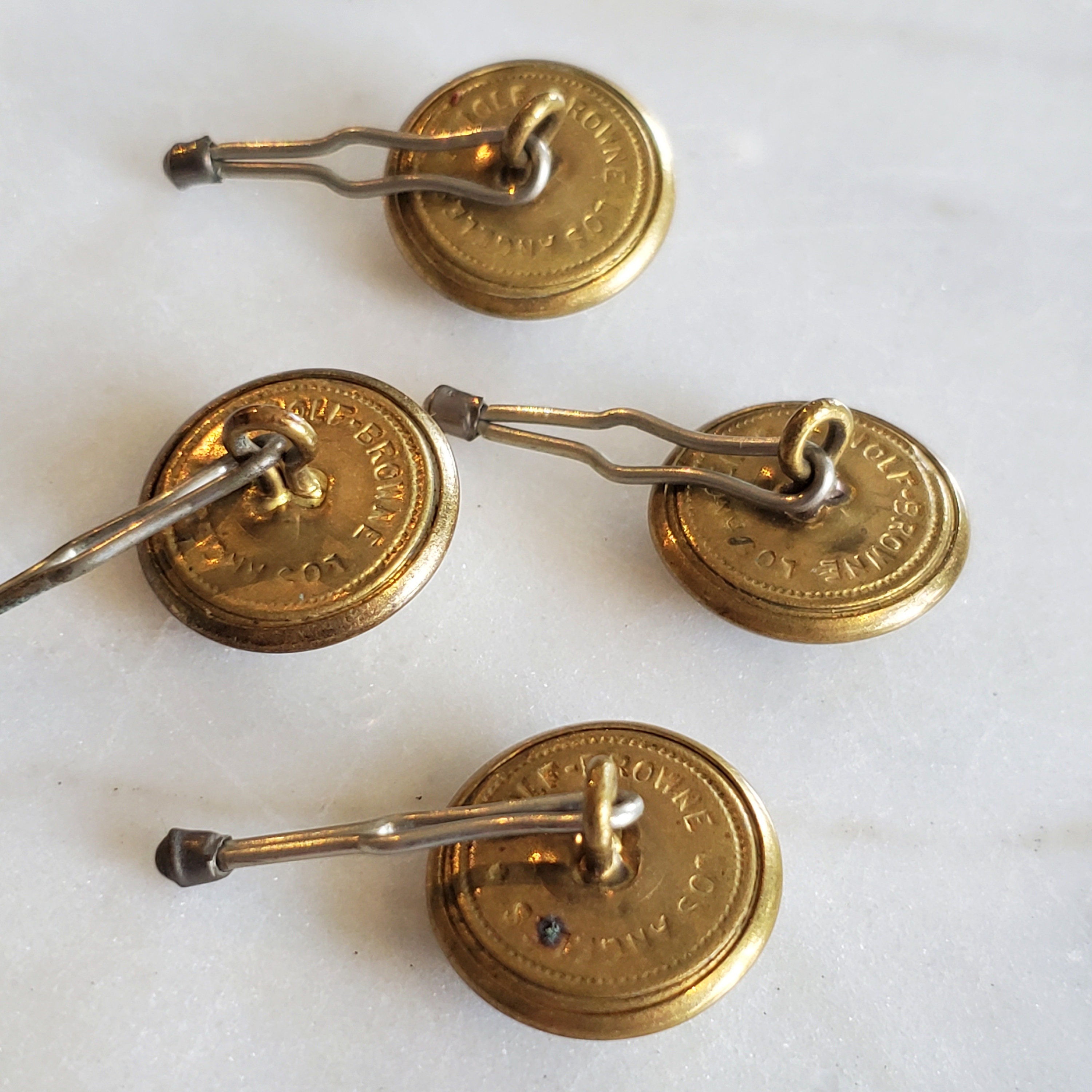 US Navy Buttons by Wolf Browne, Los Angeles With Navy Eagle Anchor - Etsy