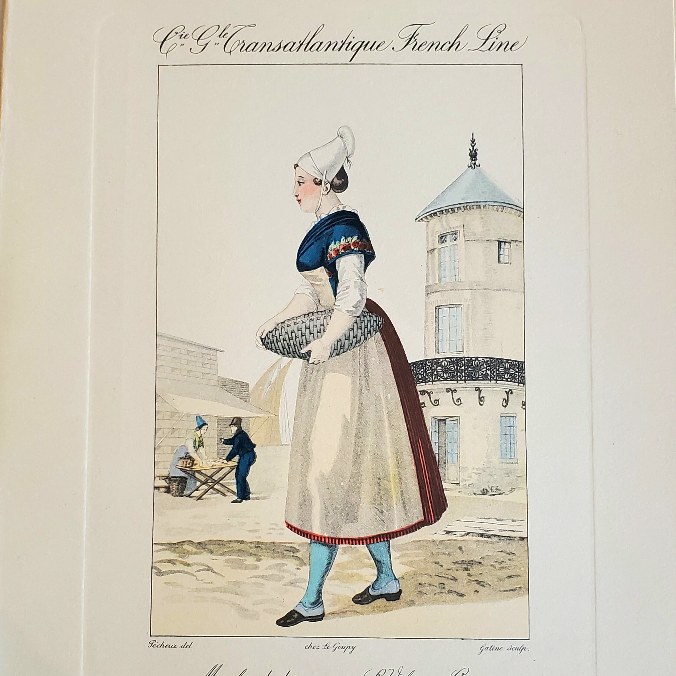 1937 Cie. Gle. Transatlantique French Line Cruise Ship Menus, Paquebot ...