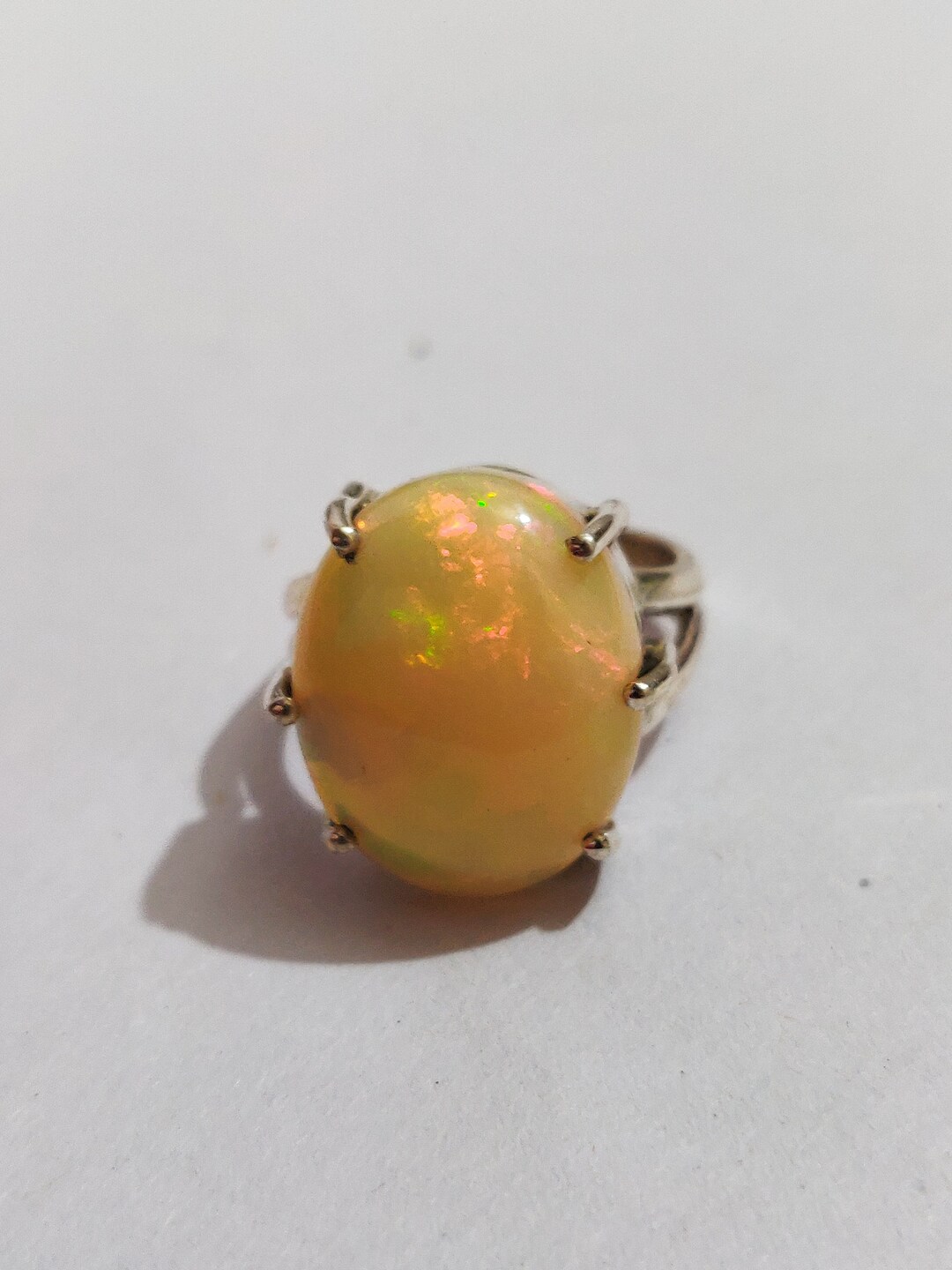 Natural Opal Ring Large Opal Ring White Opal Ring Opal - Etsy