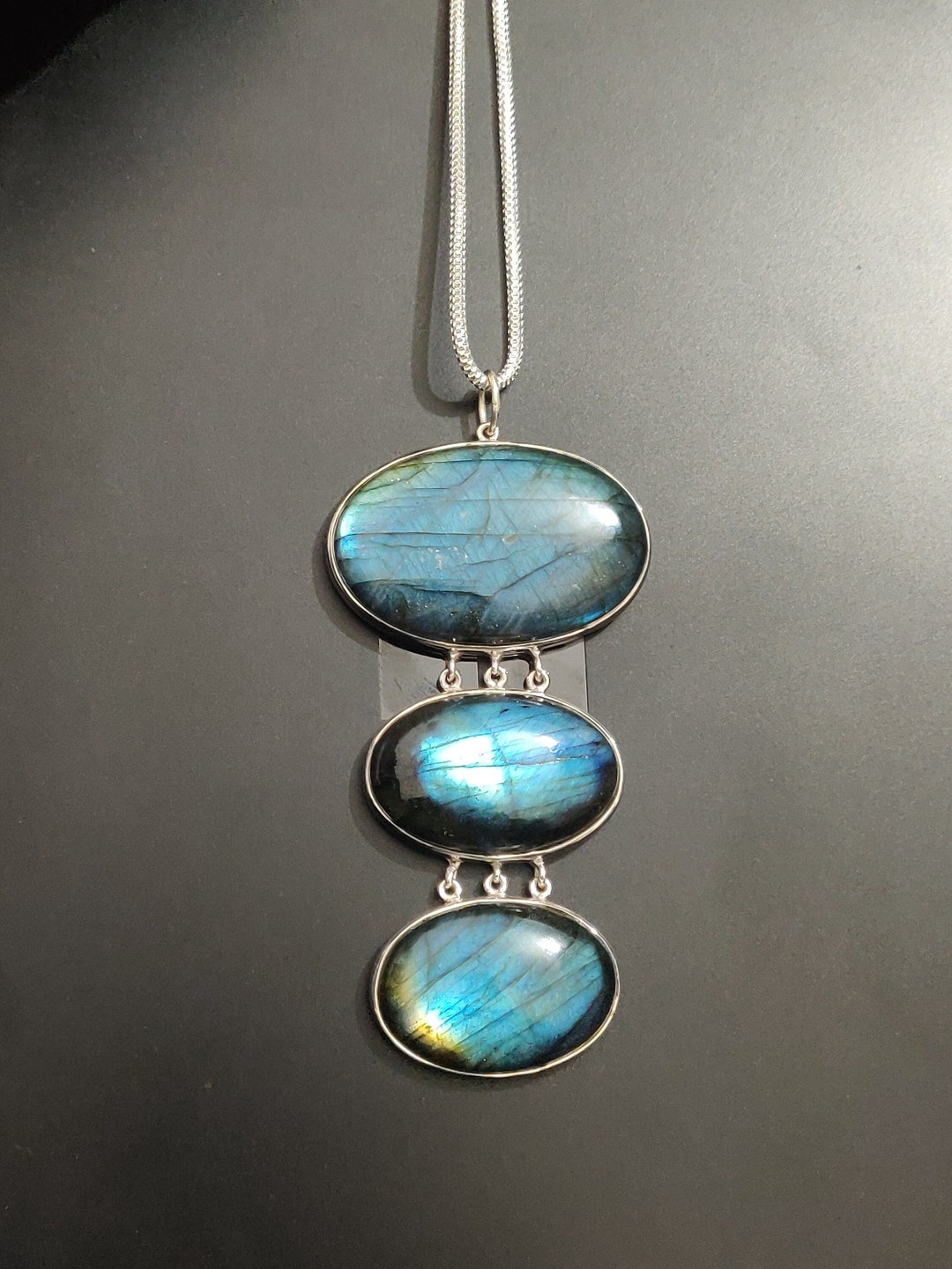 Extra Large Labradorite Pendant, Labradorite Silver Pendant, Women ...