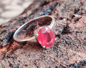 Glass Filled Ruby - Etsy
