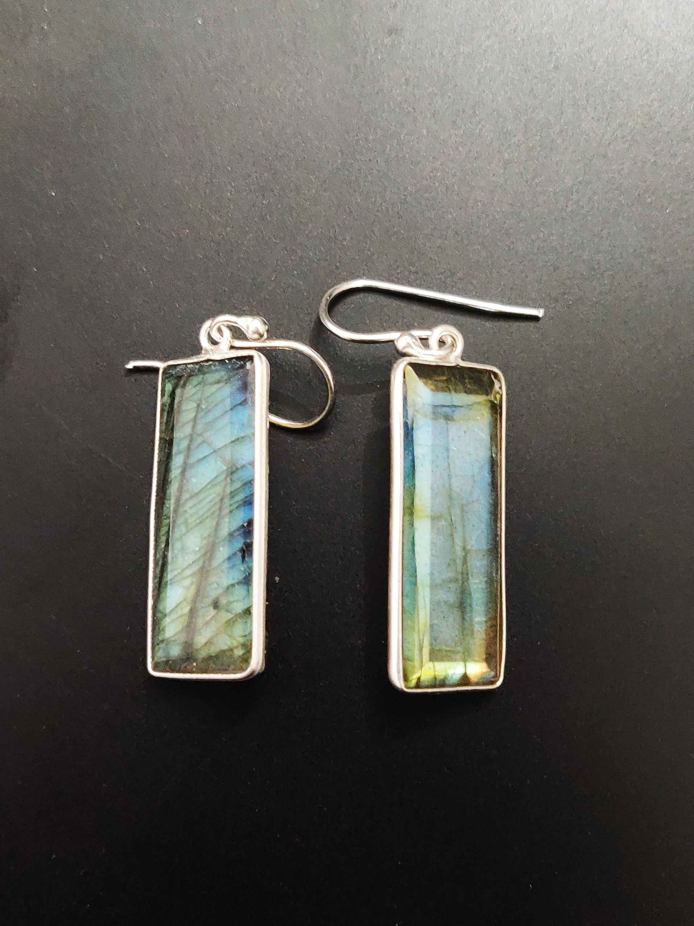 Beautiful Labradorite Earring, Labradorite Silver Earring, Gemstone ...