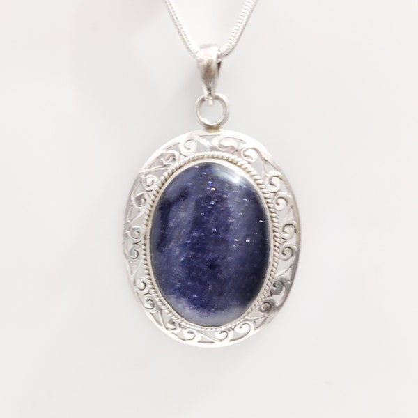 Blue Stone Pendant - Etsy