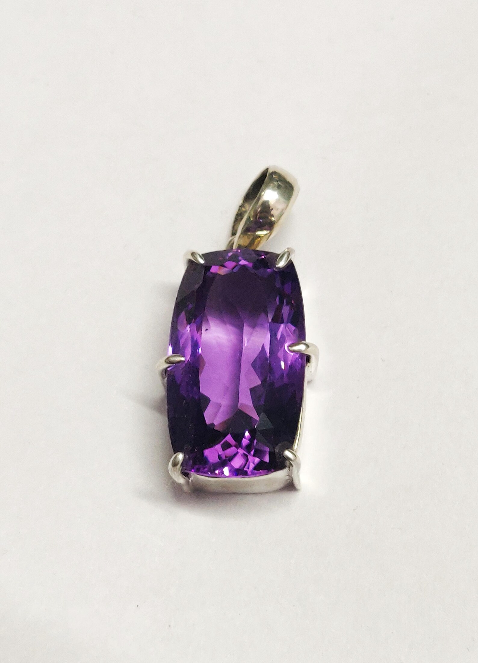 Large Amythest Pendant, Amythest Silver Pendant,women Pendant, Gemstone ...