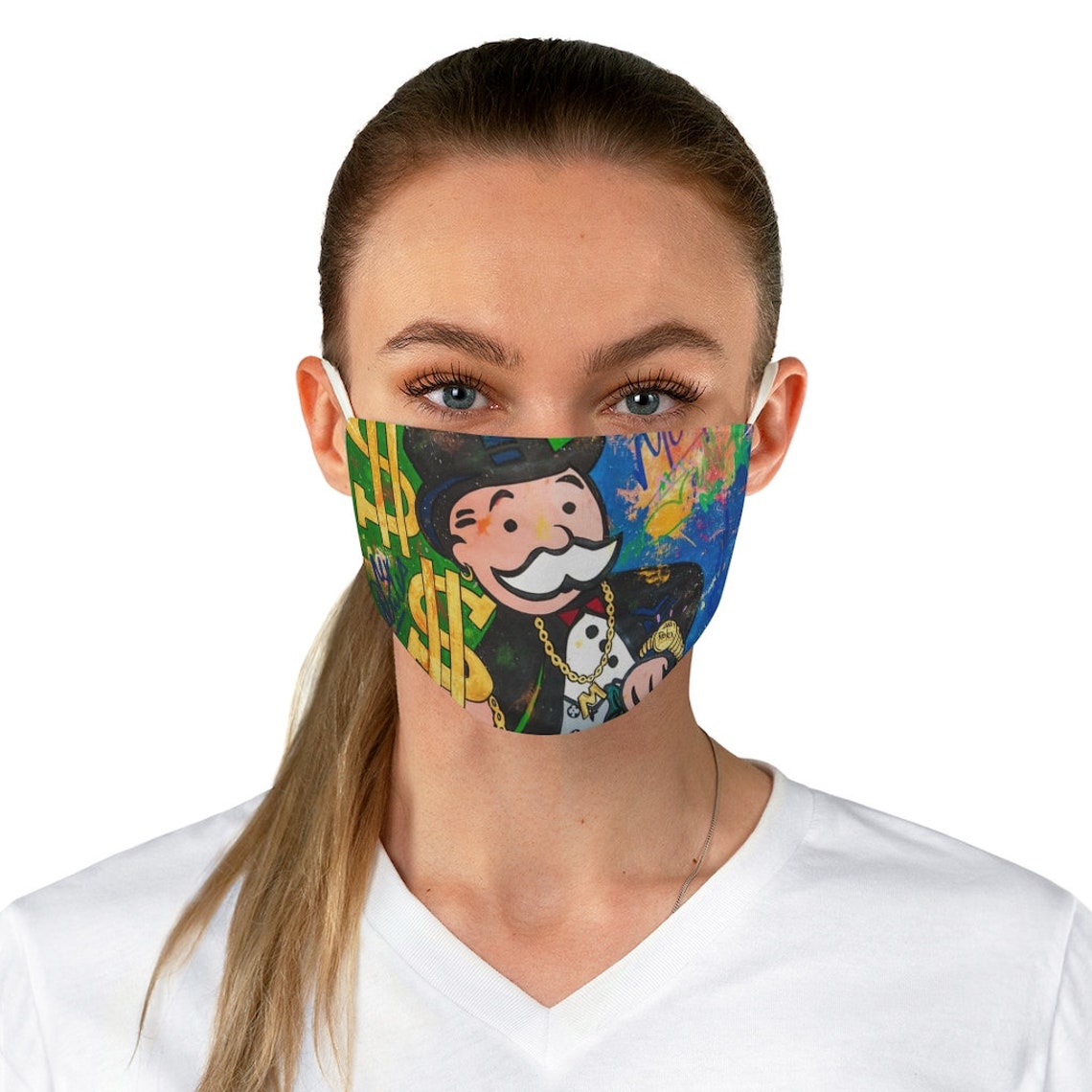 Washable Face Mask Alec Monopoly Mr Monopoly Art Face Cover - Etsy