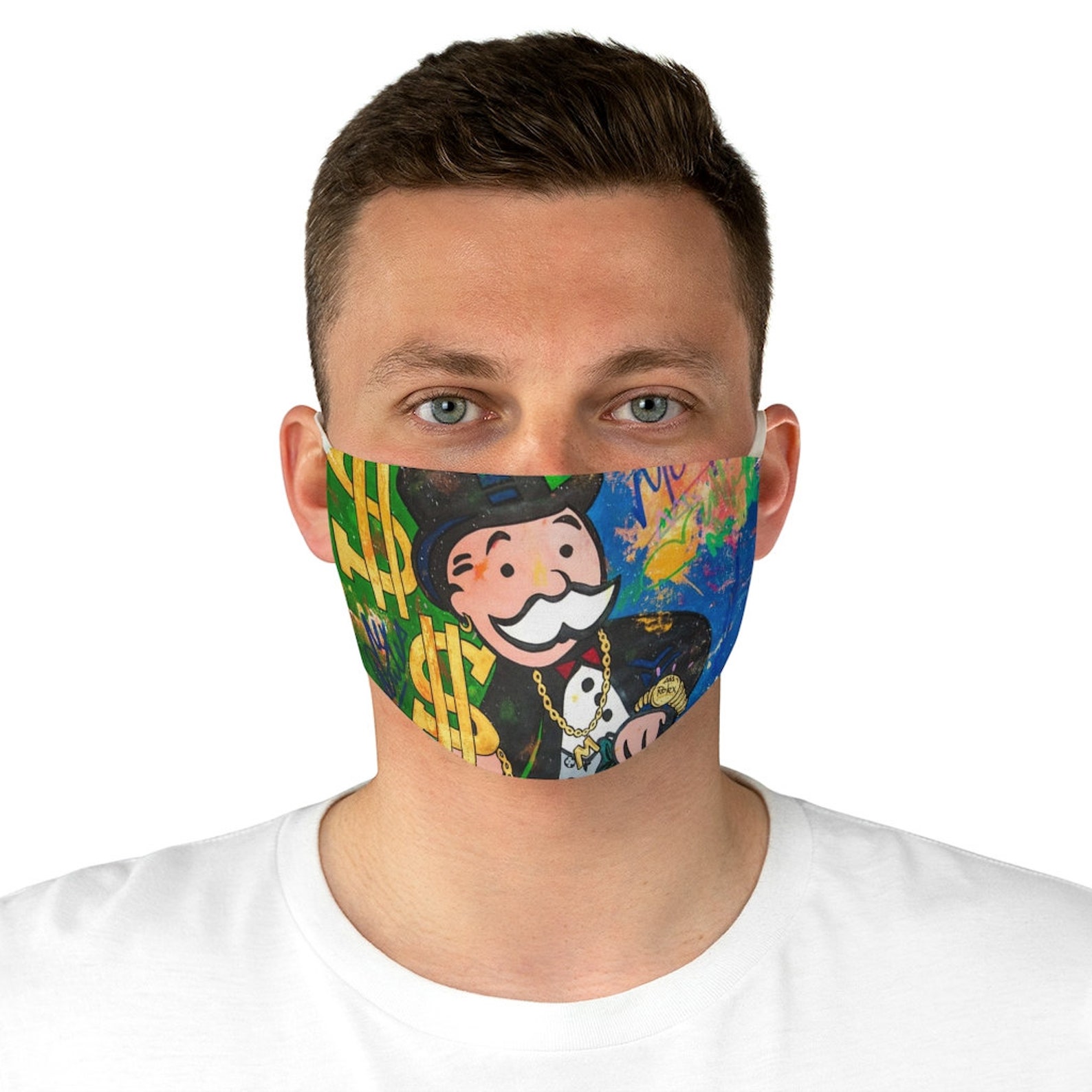 Washable Face Mask Alec Monopoly Mr Monopoly Art Face Cover - Etsy
