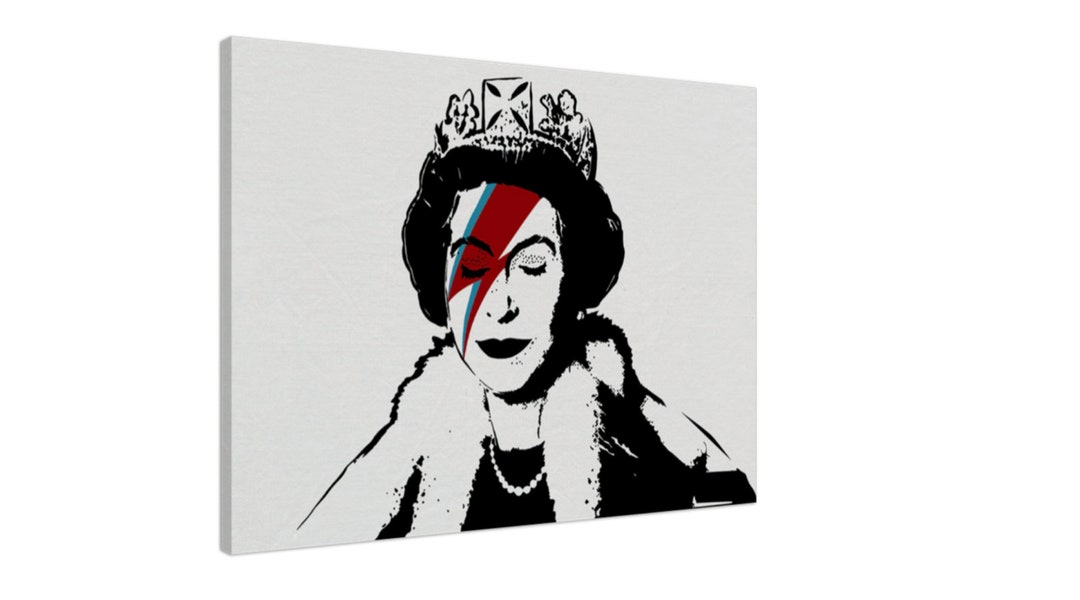 Art of Banksy Canvas Print Queen Elizabeth Street Graffiti Art Picture ...