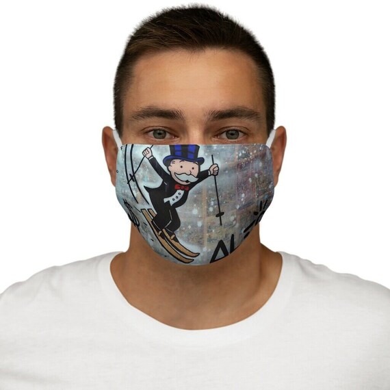 Alec Monopoly Face Mask Mr Monopoly Skiing Art Washable Face - Etsy
