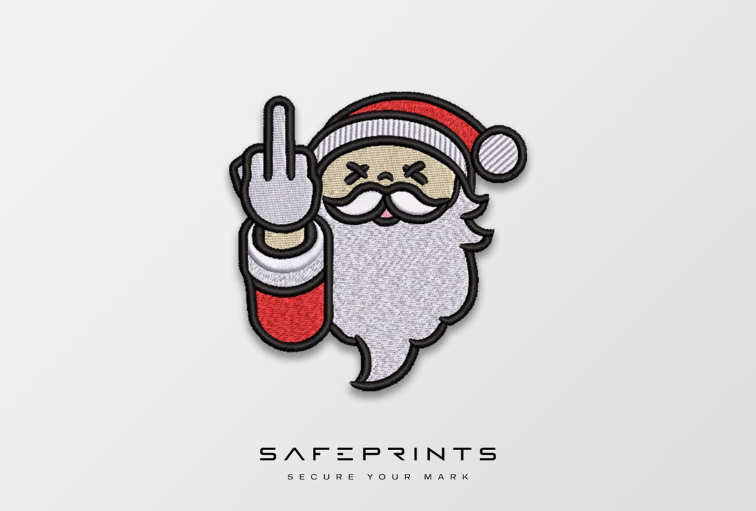 Funny Santa Middle Finger Embroidery Design (PES, JEF, DST) - Etsy