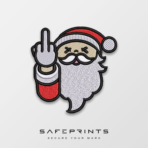 Santa Middle Finger - Etsy
