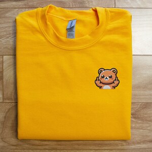 Funny Teddy Bear Middle Finger Embroidery Design (digital File) - Etsy
