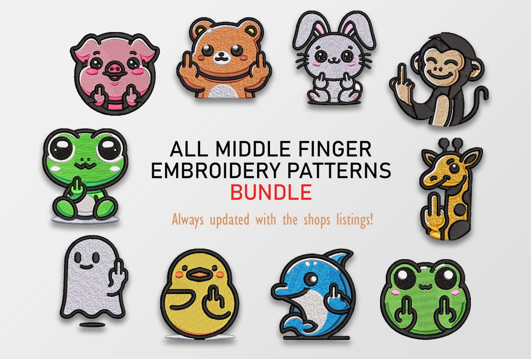 Middle Finger Bundle, Life-time Access to All Middle Finger Patterns ...