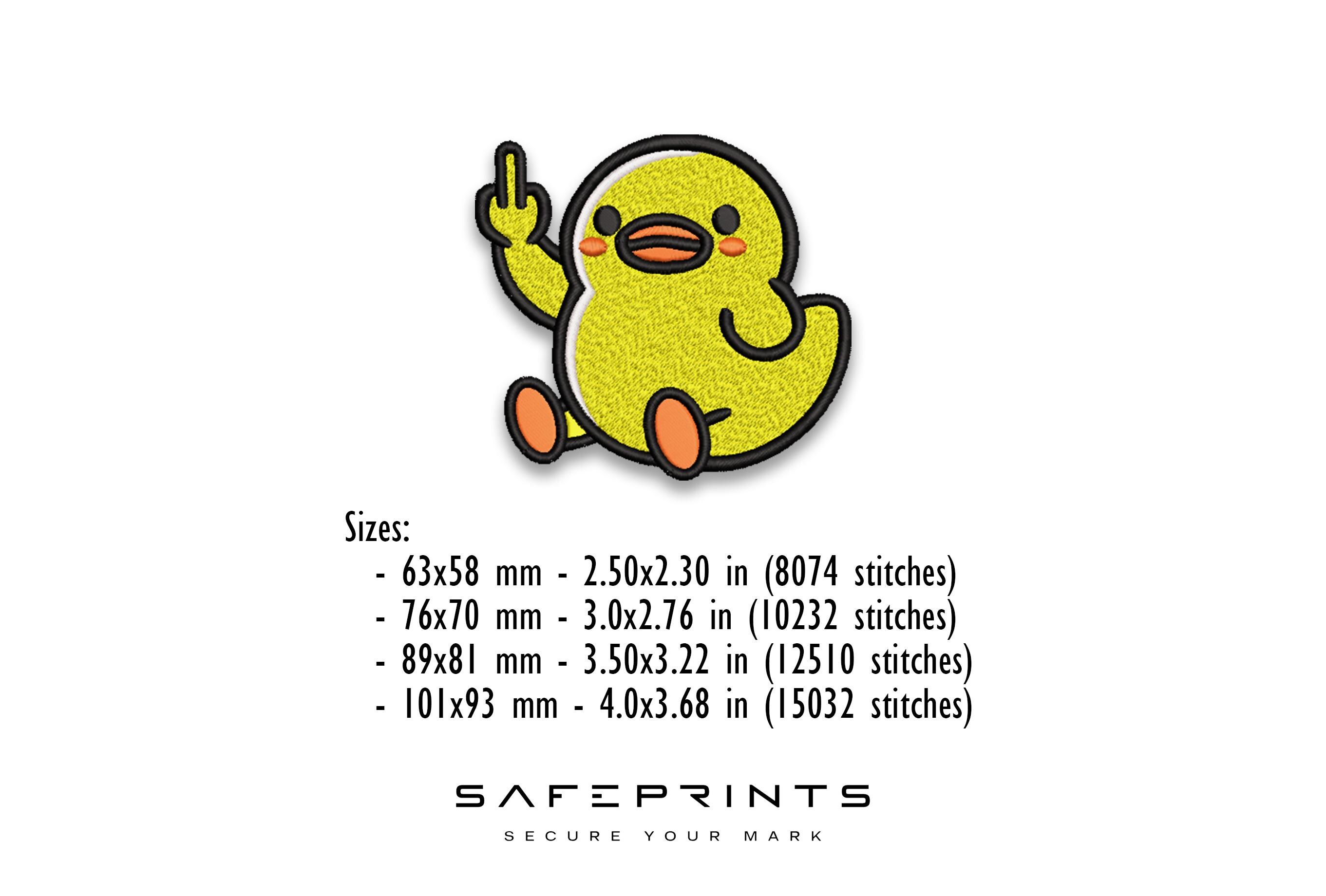 Funny Duck Middle Finger Embroidery Design (digital File) - Etsy